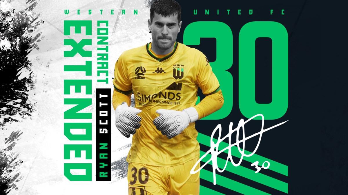 Western United FC extend contract of goalkeeper Ryan Scott - Western United