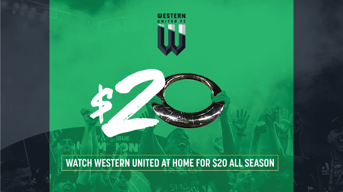 $20 General Admission tickets for Western United home matches